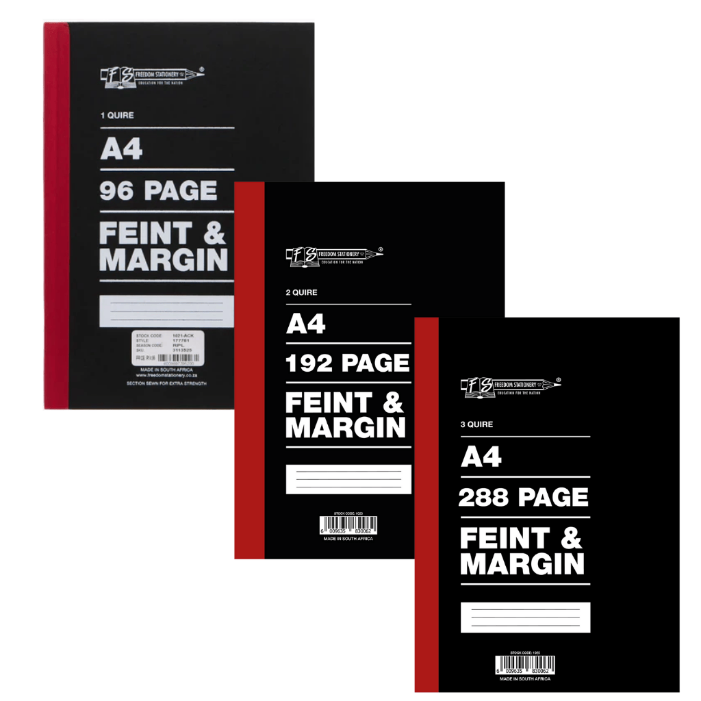 A4 Feint + Margin Hardcover Counter Books | Speciality Stationery