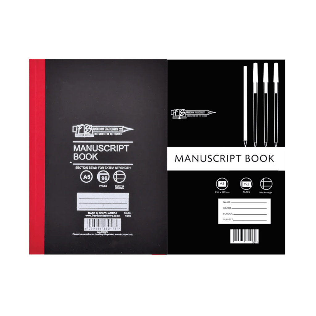 A5 Manuscript Feint + Margin Hardcover Books | Speciality Stationery