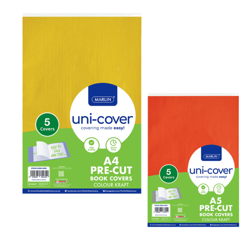 Coloured Kraft Book Covers A4 + A5 | Speciality Stationery