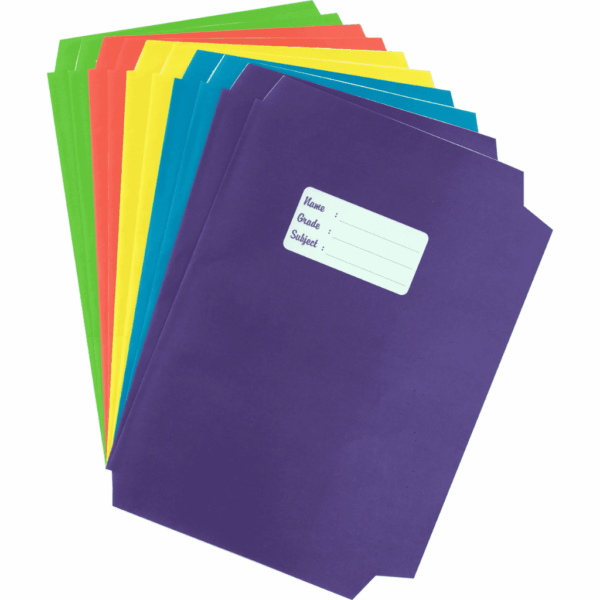 Coloured Pre-Cut Book Covers A4 & A5 | Speciality Stationery