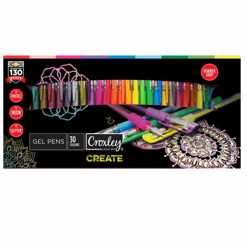 Croxley Create Gel Pens Assorted 30 Pack | Speciality Stationery