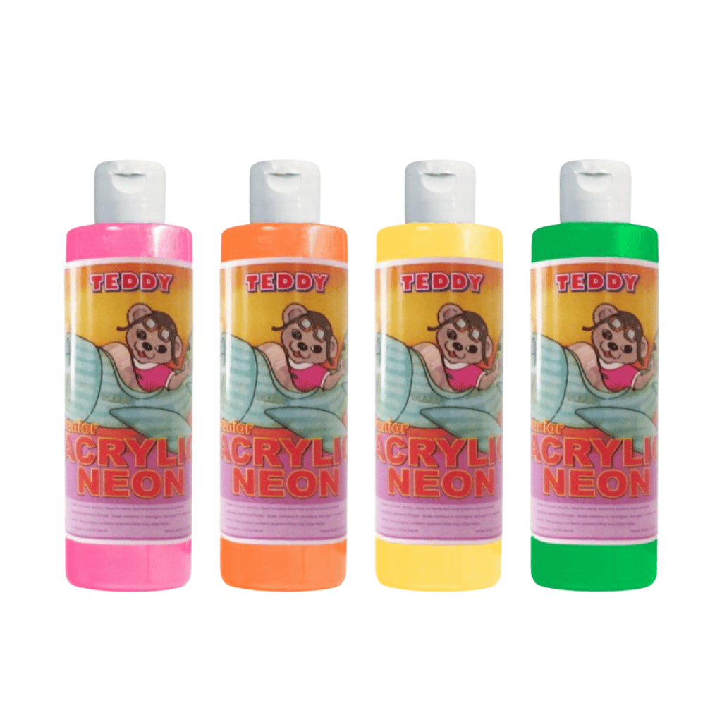 Teddy Neon Junior Acrylic School Paint 250ml | Speciality Stationery