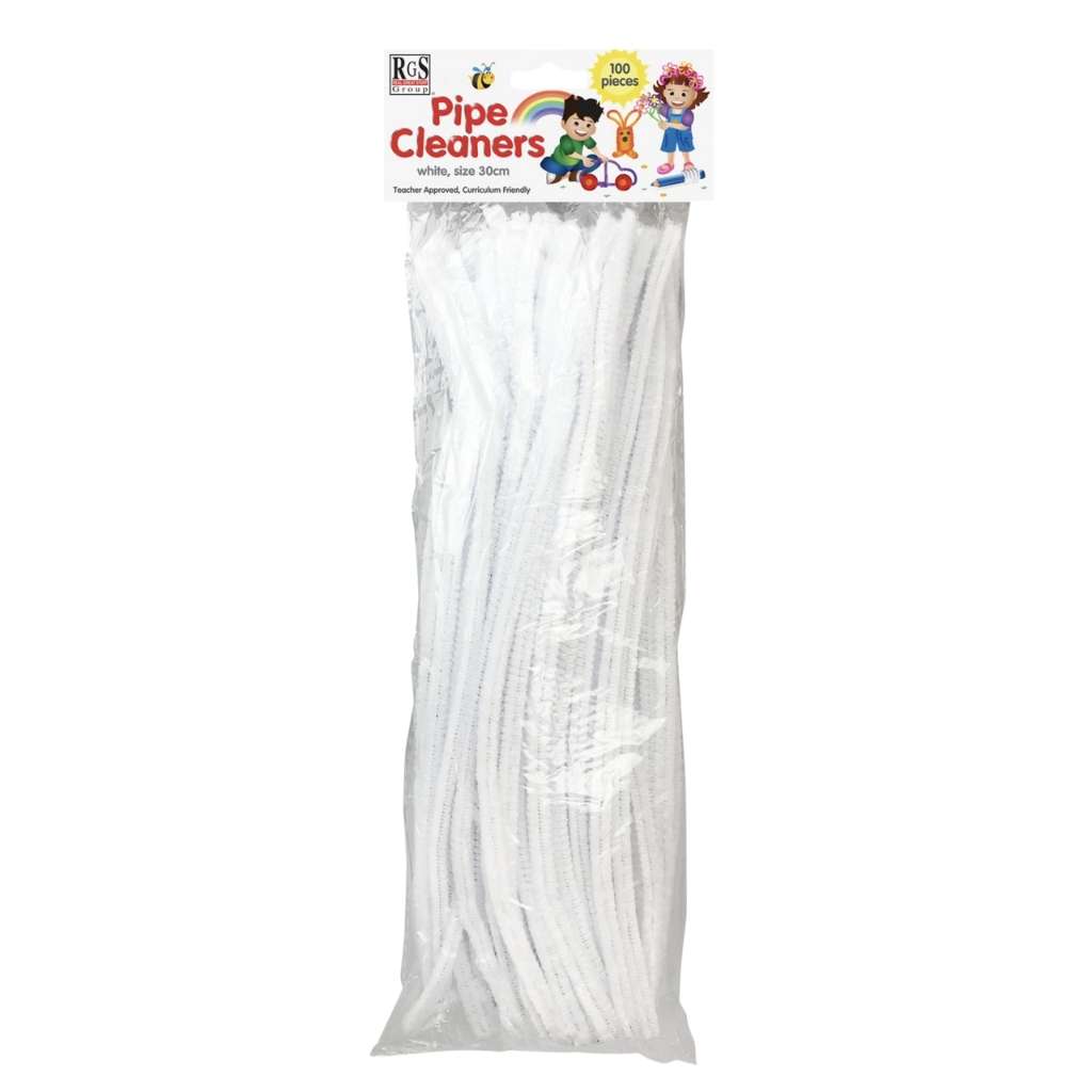 White Pipe Cleaners 100pc | Speciality Stationery