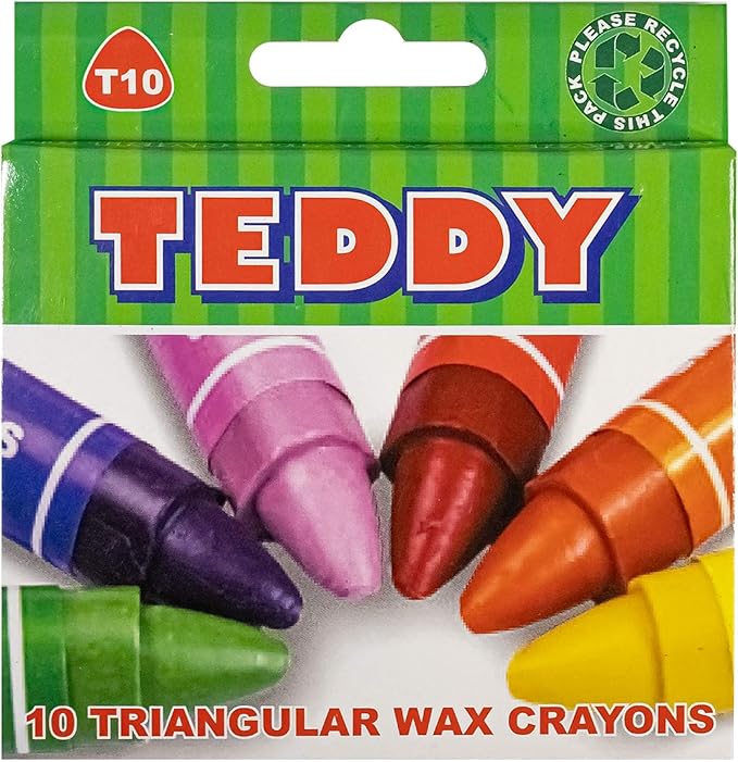 Teddy T10 Triangular Wax Crayons 10-Piece Set | Speciality Stationery