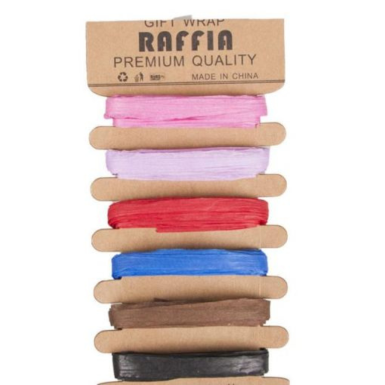 Raffia - 6 Different Colours (5m Each) | Speciality Stationery